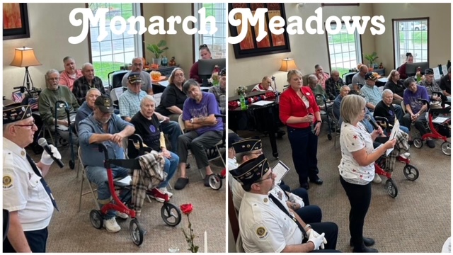 Veterans Visiting Monarch Meadows – North Mankato Post 518